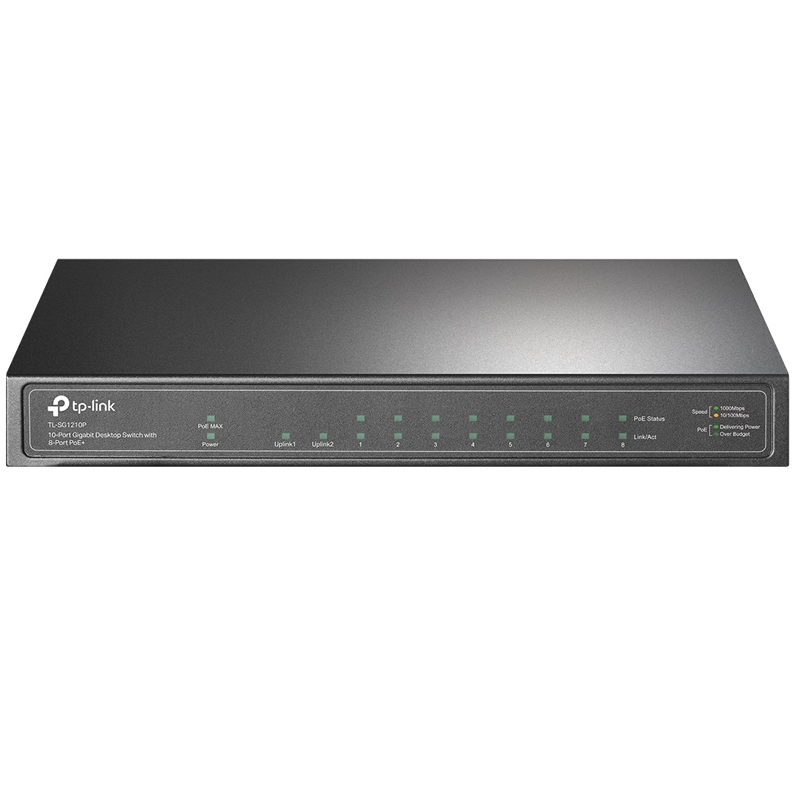 TP-Link TL-SG1210P 10-Port Metal Gigabit Desktop Switch with 8-Port Po ...